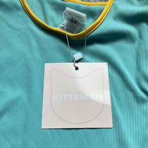 Kittenish | Swim | Kittenish Ribbed Blue One Piece Swimsuit | Poshmark